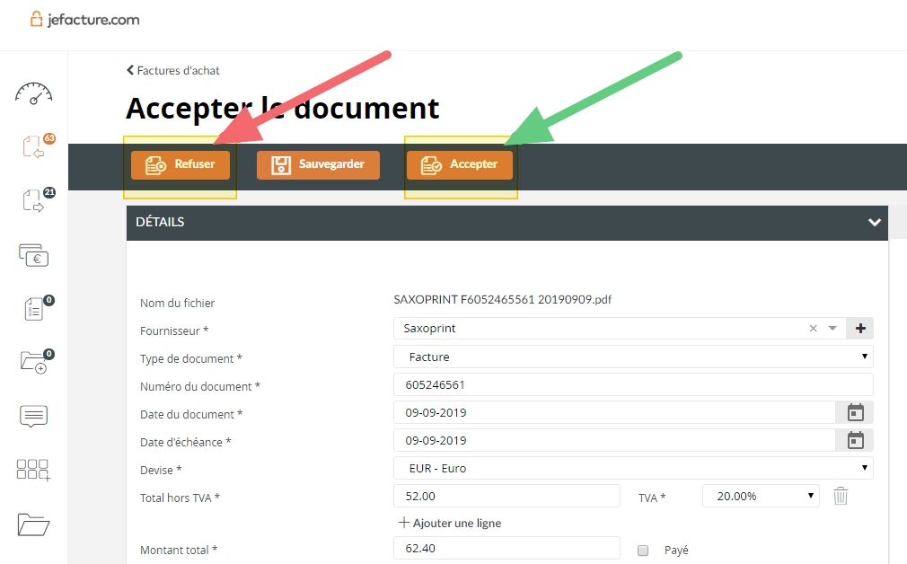 Accepter ou refuser des factures reçues dans votre compte – Assistance ...